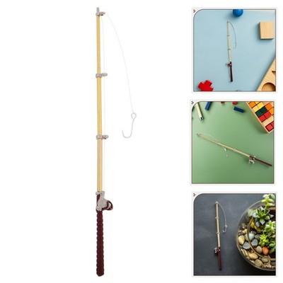 Miniature Alloy Fishing Rod Toy Dollhouse Decoration for Craft Projects ...