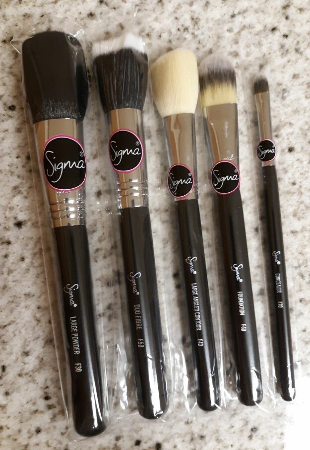 Sigma Basic Face Kit 5-Piece, Full Size Professional Brush Set BNIB ...