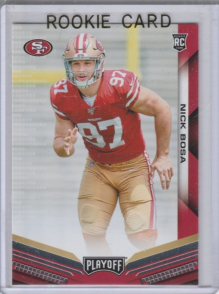 NICK BOSA ROOKIE CARD 2019 Playoff Football SAN FRANCISCO 49ers NFL RC ...