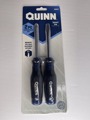 Quinn 2pc Screwdriver Set.Magnetc Tips/Comfort Grip | eBay