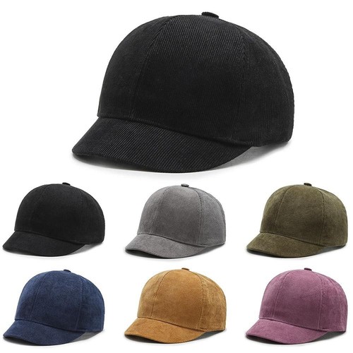 Solid Color Baseball Cap Short Brim Outdoor Visor Cap Fashion Peaked ...