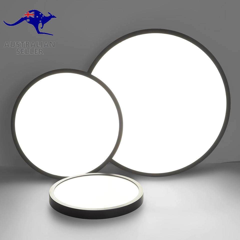 LED Ceiling Light Fixture, Black Thin LED Ceiling Lamp,Surface Mount ...