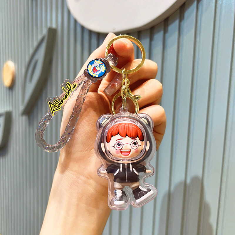 Adorable Dopamine Boy Keychain Pendant Acrylic Backpack Trinket Gift ...