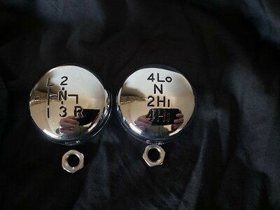 SM465 NP205 Chrome Billet Aluminum T-Case & Transmission Shift Knob Set ...