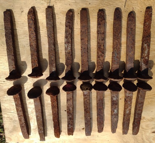 18 steel railroad spikes old vintage used rusty rustic steampunk | eBay