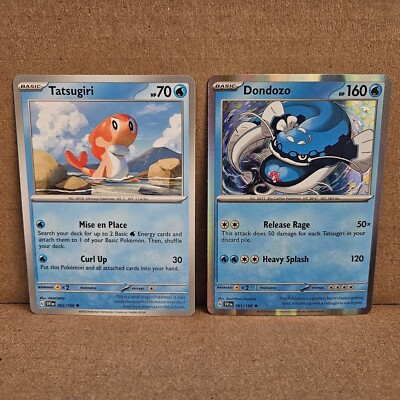 Dondozo 061/198 Line Holo Rare Exclusive & Tatsugiri 062/198 Pokemon ...