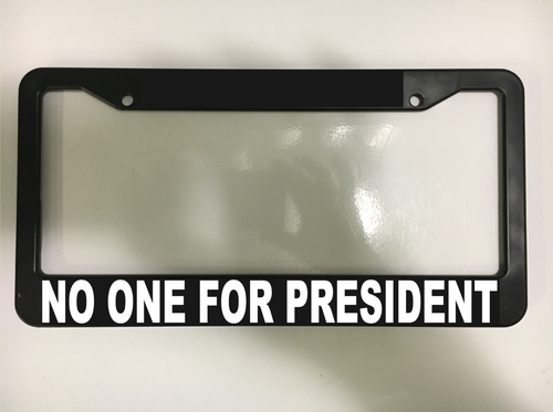 NO ONE For President Republican Democrat Anti Politics Car License ...