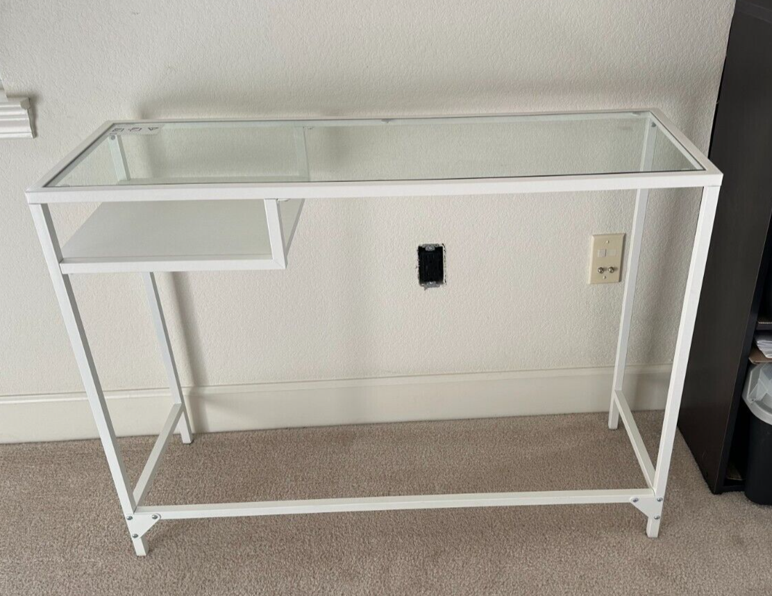 Glass Computer Desk Ikea IKEA Alex Desk With Honeycomb Glass Top