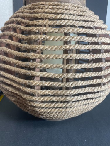 Rope Rattan Decorative Rustic Chic Candle Holder Pottery Barn | eBay