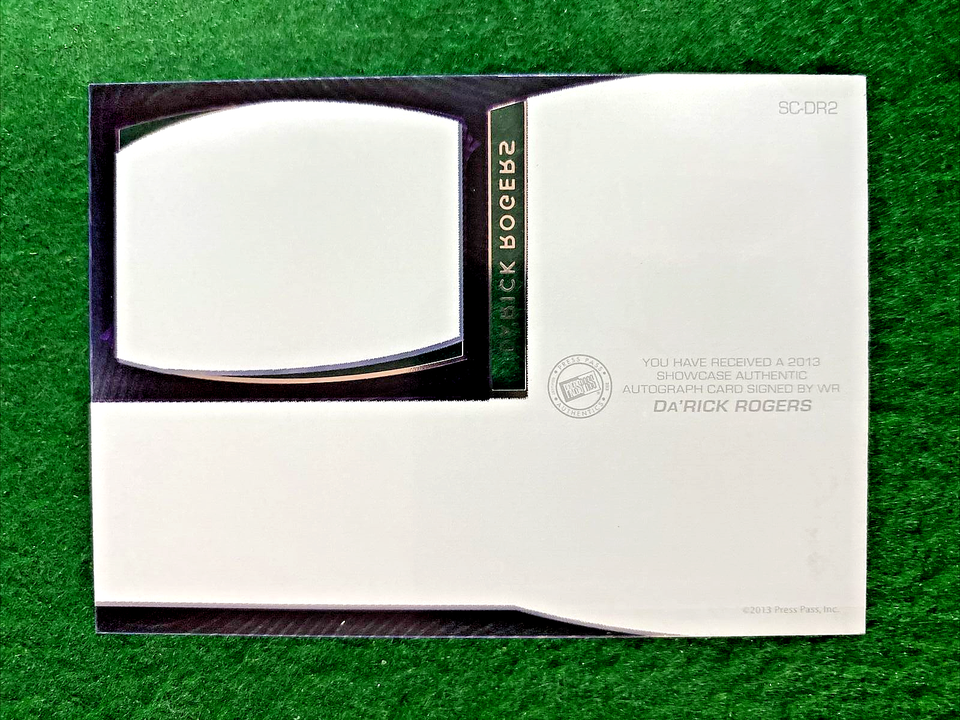 2013 Showcase RC Auto SP #’ed 31/99 Da’Rick Rogers bills Colts Chiefs ...