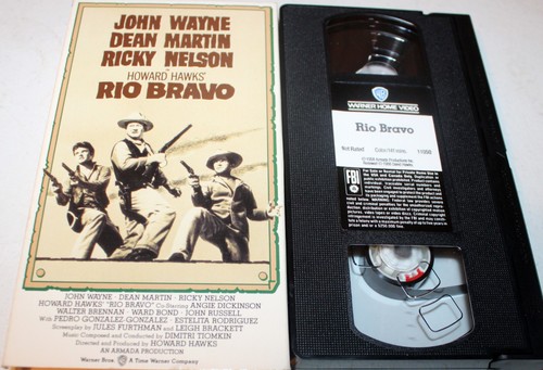 RIO Bravo (VHS, 1959) John Wayne, Dean Martin, Ricky Nelson, Warner ...