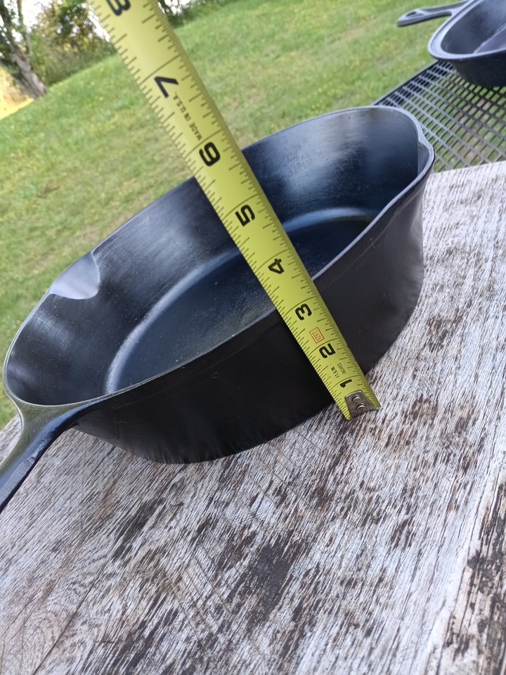 Antique No. 9 "Wagner" Arc Logo Cast Iron Chicken Fryer Deep Skillet | eBay