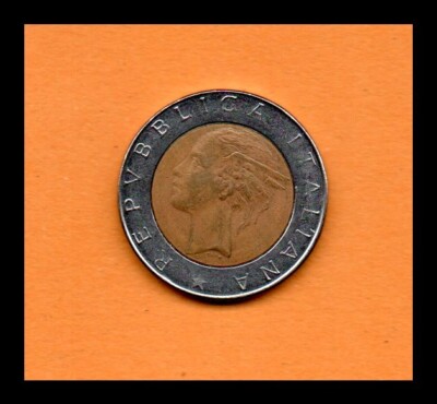 Italy Coin 500 Lire 1986 Bimetalic 25.8mm, 6.8gr. KM#111 (Low Shipping ...