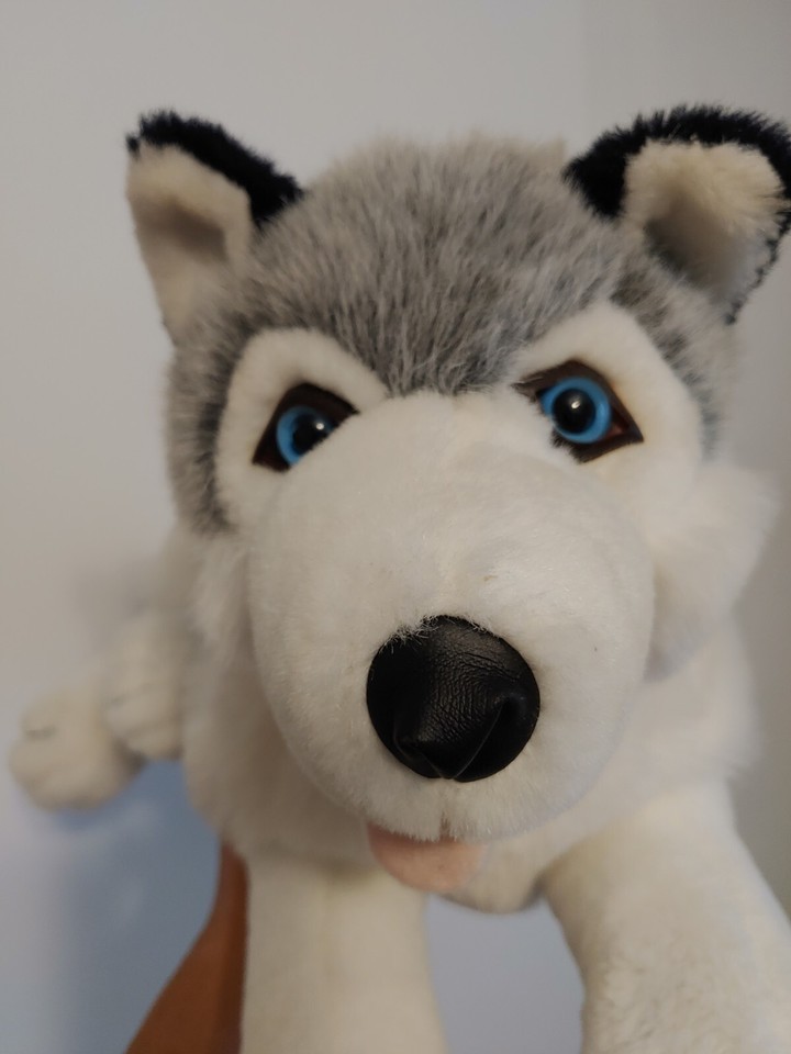 Vaughn Exclusive Realistic Husky Wolf Plush Stuffed Animal Toy 23inch ...