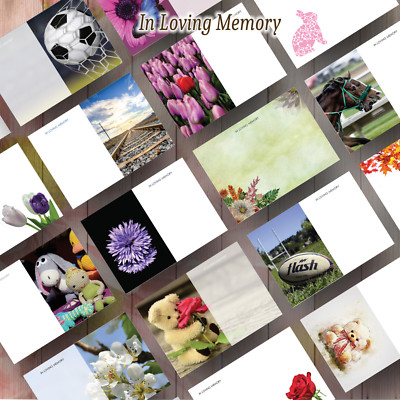 Large Funeral Floristry Message Cards With Florist Details Pk of 9 ...