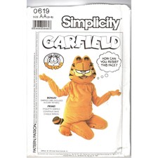 Simplicity #9387 Garfield Costume Pattern Uncut Halloween Sz 7 Thru 14 ...