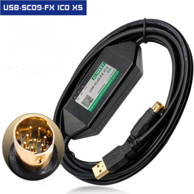 Applicable to Mitsubishi FX3U FX2N/1N/3GA programming cable USB-SC09-FX ...