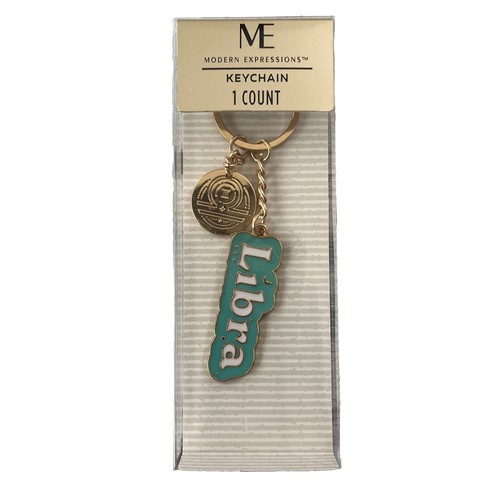 New Libra Zodiac Keychain Metal and Enamel Modern Expressions | eBay