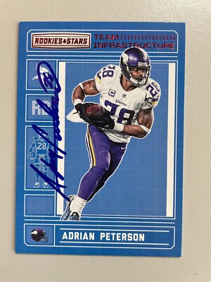 Adrian Peterson Hand Signed Autograph Card Auto Vikings | eBay