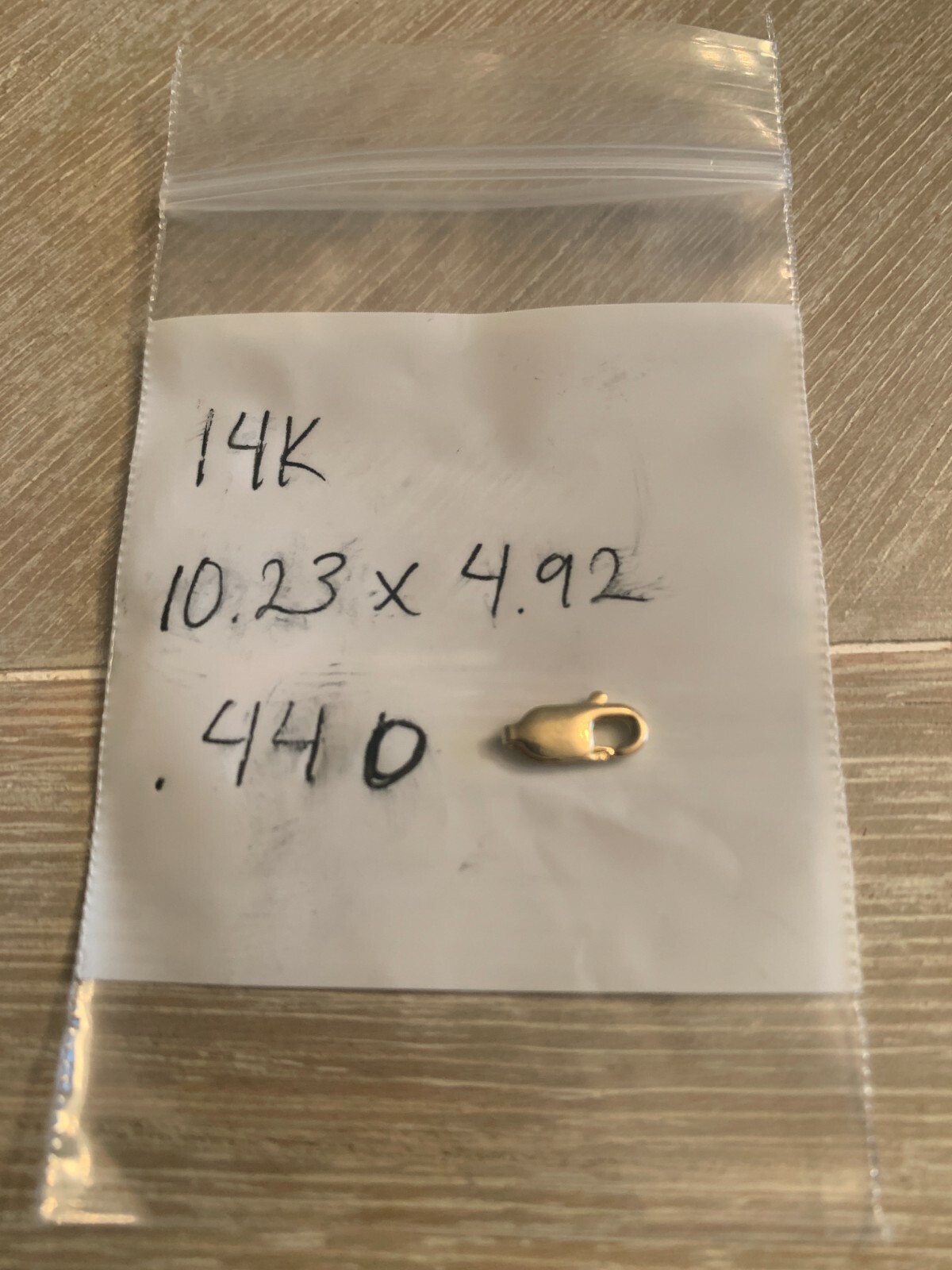 14K Yellow Gold Lobster Clasp .440 Grams - Gem