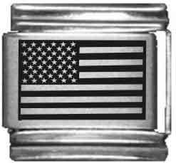Clearly Charming US Flag Laser Italian Charm | eBay