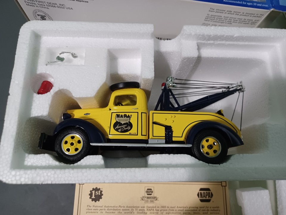 First Gear NAPA 1937 Chevy Tow Truck MIB 1/30 scale with COA | eBay