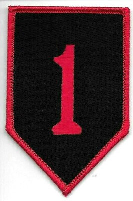 ARMY Black Red 1st Infantry Division Big Red One SSI Iron on Sew on ...