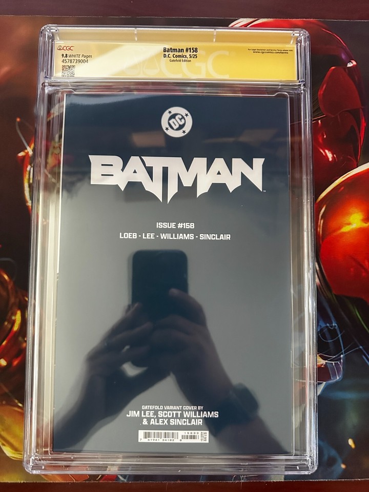 Batman #158 CGC 9.8 Signed By Jim Lee Gatefold Variant Hush 2025 Marvel ...