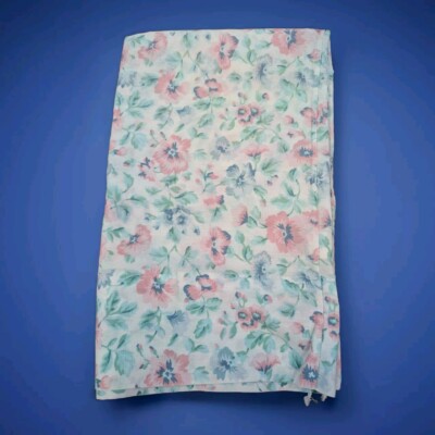 Westpoint Stevens VTG Set 2 Pillowcases WHITE w/Floral Print Standard ...