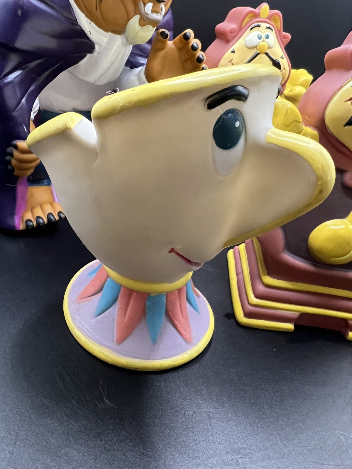 Beauty and the Beast VTG Rubber Hand Puppets Pizza Hut 1992 Beast Chip ...