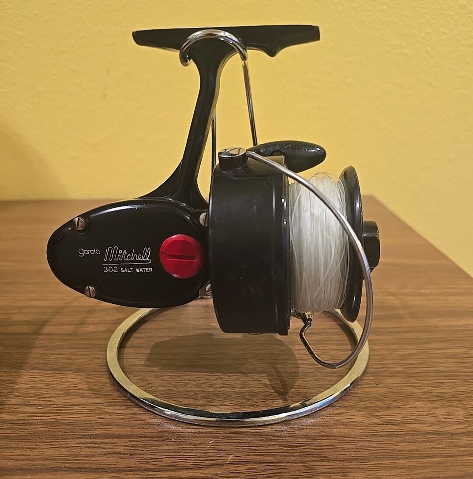 Early Vintage GARCIA MITCHELL 302 Saltwater Spinning Reel in Box / SR ...