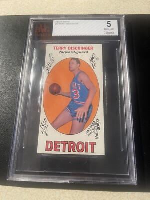 1969 Topps #33 Terry Dischinger Pistons Graded BVG 5 EX | eBay