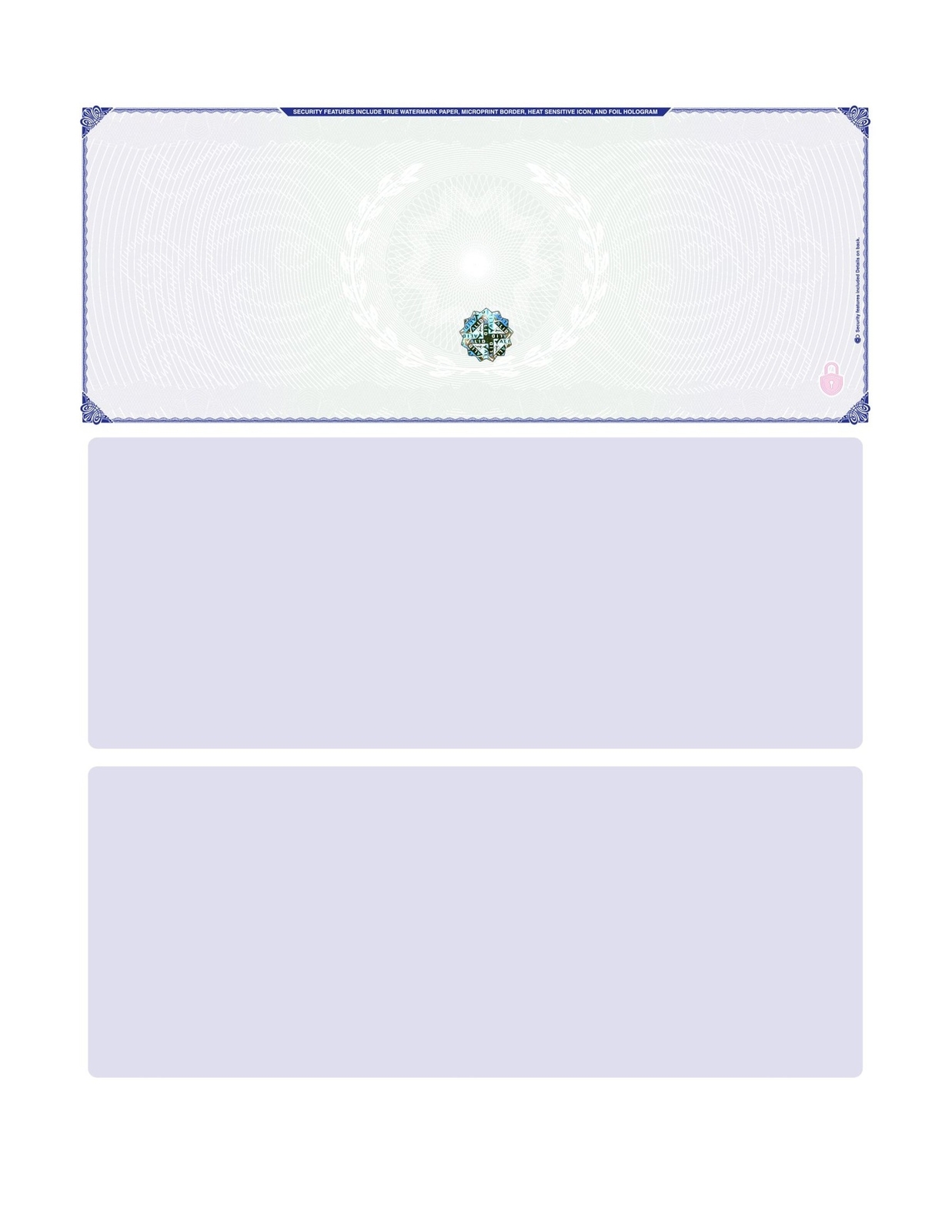 Blank Hologram Premium Computer Checks, Top High Security Laser Checks ...