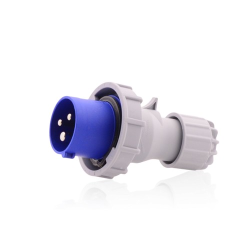 CEE Starkstrom Stecker Industriestecker IP67 Blau 16A 3-polig 230V, CE ...