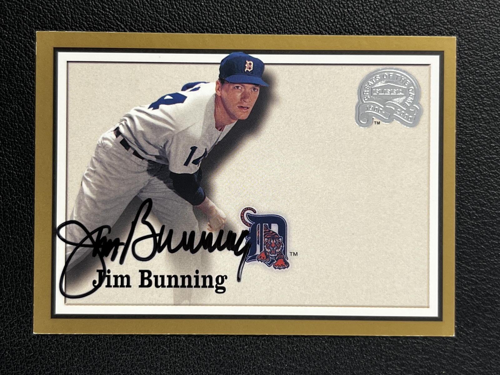 2000 Fleer Greats of the Game Jim Bunning HOF Tigers ON-CARD AUTO EX ...