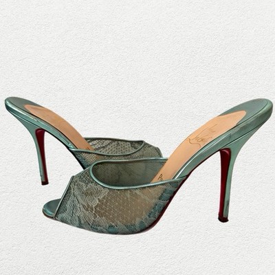 True Vintage Christian Louboutin Baby Blue Lace Me Dolly 100 Size 37 | eBay