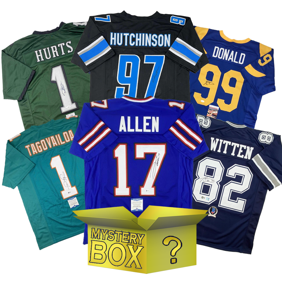 Autographed/Signed Football GOLD Series 1 Jersey Mystery Box PSA JSA ...