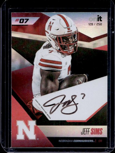 2023 ONIT Athlete Jeff Sims Silver Autograph Auto #128/250 Nebraska | eBay