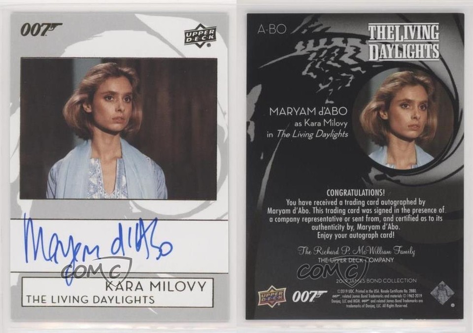 2019 James Bond Collection The Living Daylights Maryam D'Abo as Kara ...