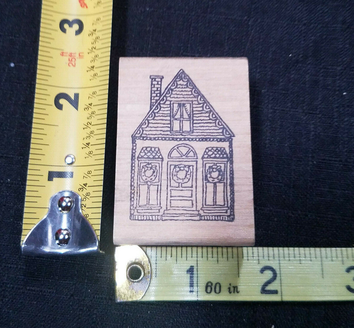 L1544 Holiday House Rubber Stamp Wood Mounted Stamp Affair | eBay