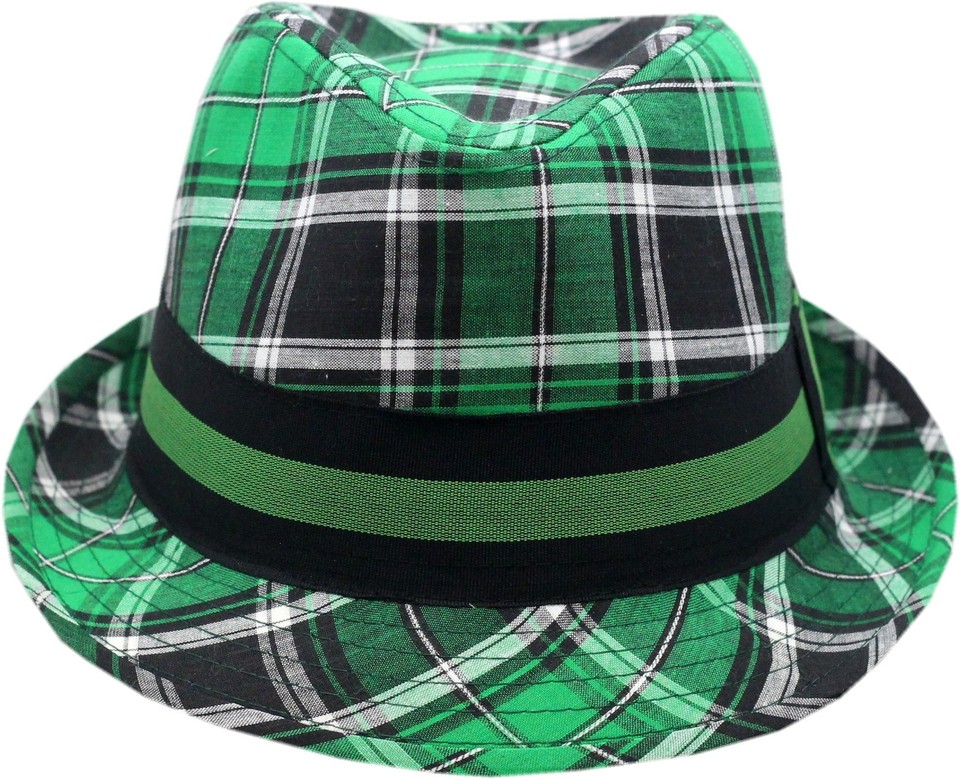Irish Fedora Hat Checkered Pattern | eBay