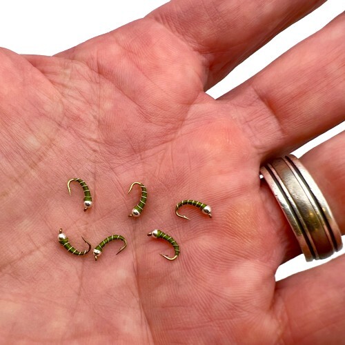 ZEBRA MIDGE Bead Head Nymph - Fly Fishing Trout Flies - Olive, Hook ...