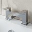 Modern Chrome Bathroom Square Tap Sets | Basin & Bath Taps with Shower ...