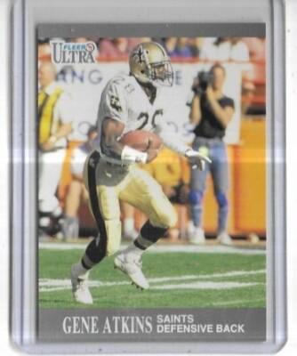 1991 Fleer Ultra Football #205 Gene Atkins New Orleans Saints | eBay