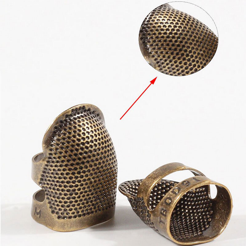 Sewing Thimble Finger Protector Ring Hardworking Needle Metal Brass ...