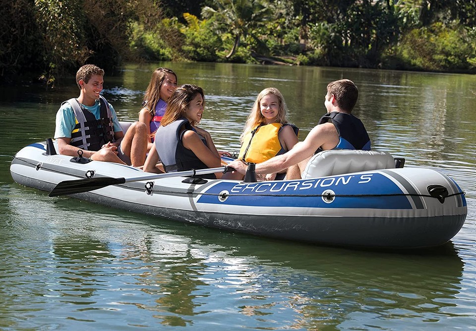 Intex Excursion 5 Person Boat Set | eBay