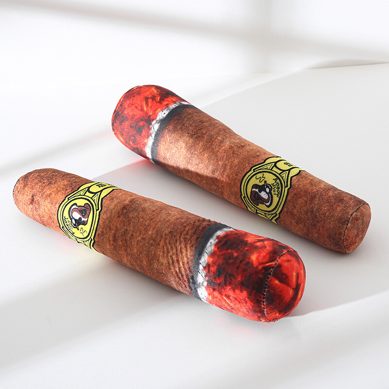 Pet Funny Toys Cigar Big Smoke Plush Sound Squeak Fake Cigarettes Toys ...