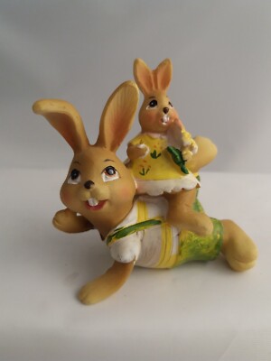 Hasenpapa mit Tochter liegend TIN-618 | eBay.de