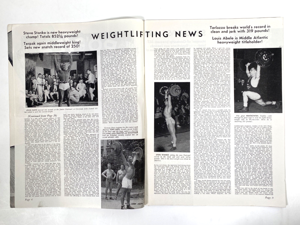 1938 July STRENGTH AND HEALTH weight lifting magazine BODY BUILDING ...