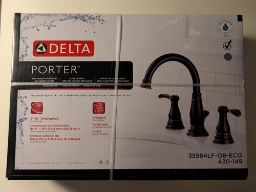 Delta Porter Oil Rubbed Bronze - NEW - 3 Hole 6" - 16" | eBay